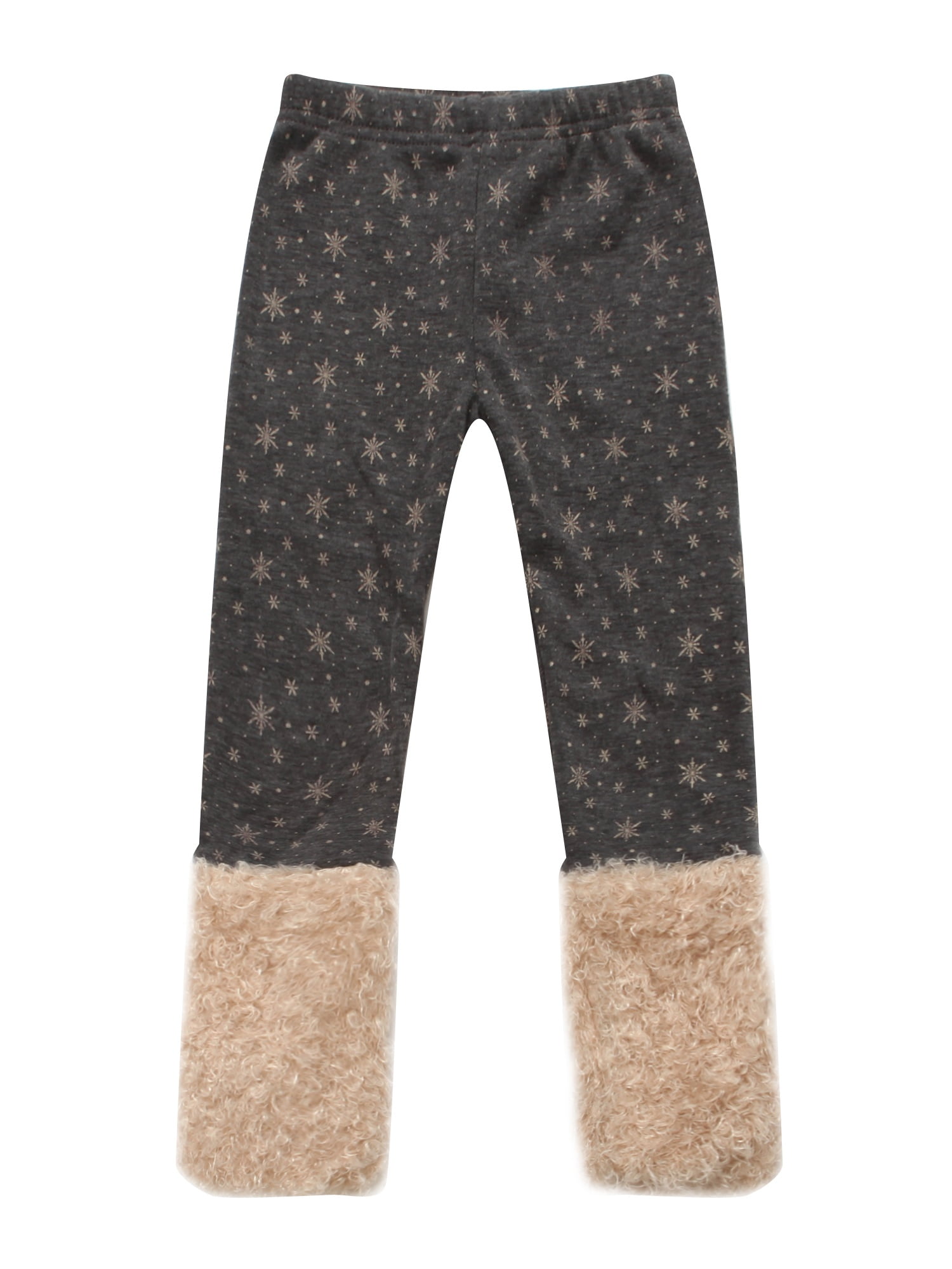 Girls' Pants with Snowflakes and Fluffy Cuffs RH0886 - Walmart.com