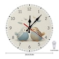 1pc 2D Flat, Silent Round Wall Clock Cute Birds Feather Clock Face ...