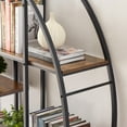 Holaki Round 5-Tier Metal Plant Stand Bookcase Storage Rack, Indoor ...