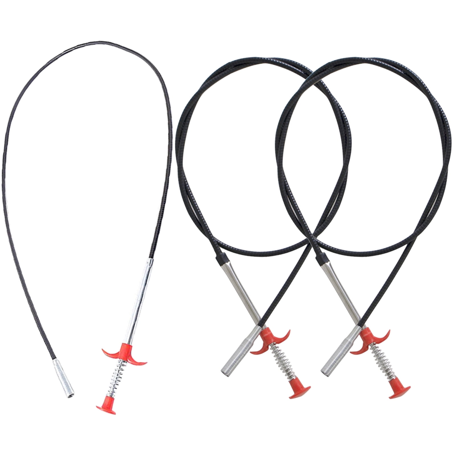 Meterk 3 Pack Plumbing Drain Snake Clogged Drains Snake Auger Hair Clog ...