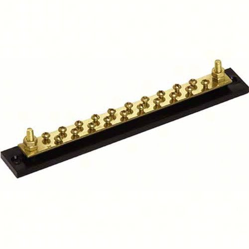 Cole Hersee M448BX Solid Brass 20-Gang Terminal Junction Block with ...
