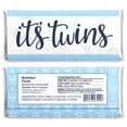 Big Dot of Happiness It's Twin Boys - Candy Bar Wrapper Blue Twins Baby ...