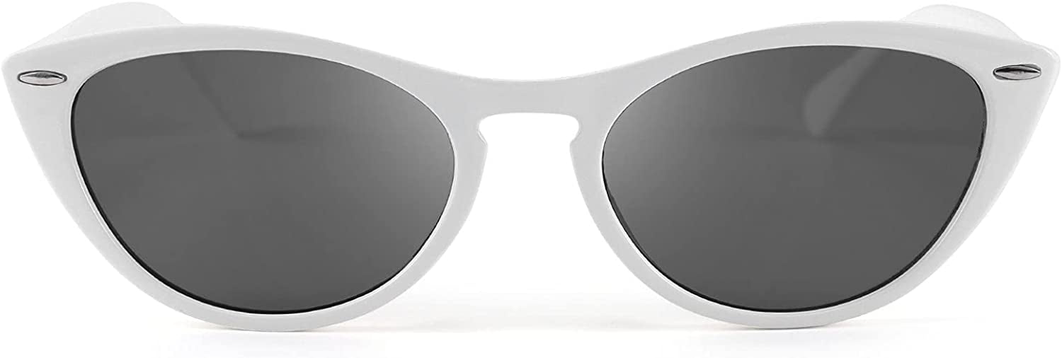 Feisedy Retro Cat Eye Sunglasses Women Men Vintage Small Cateye Uv400