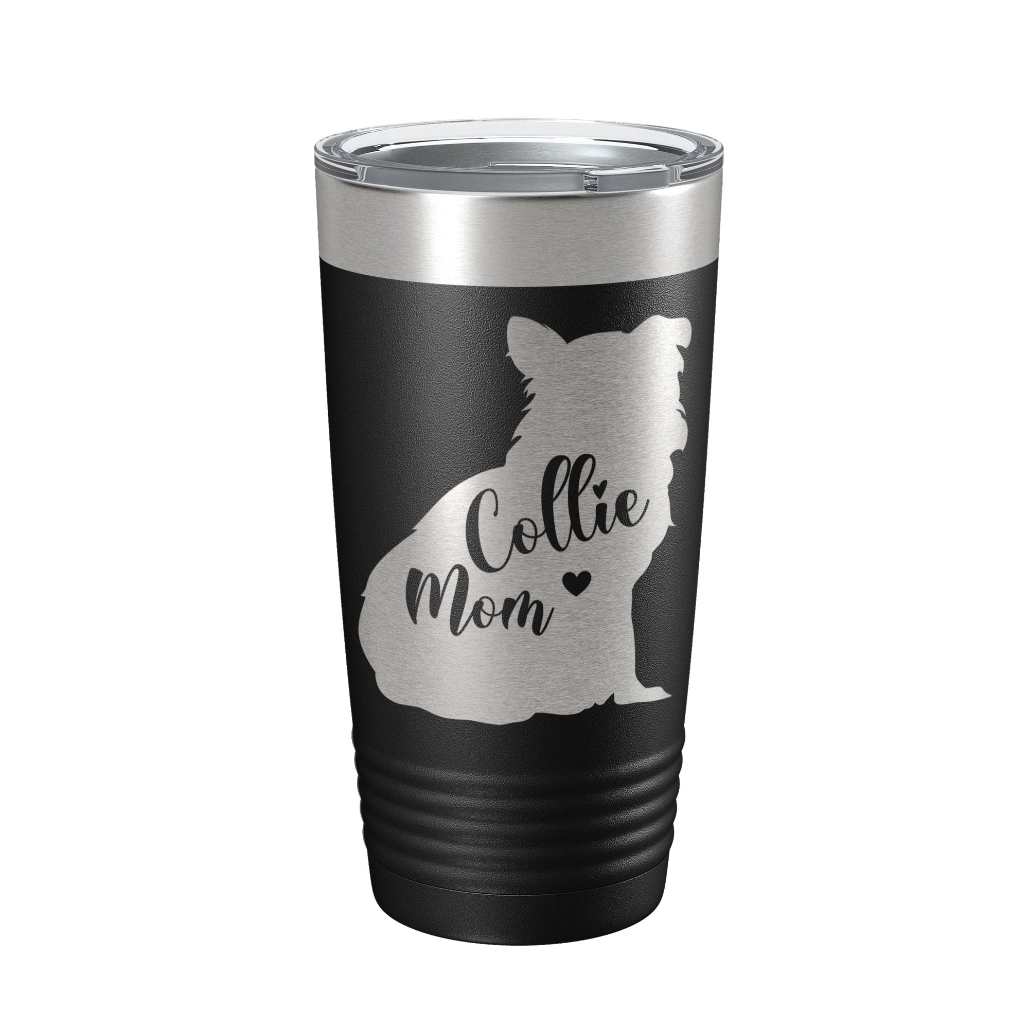 Collie Mom Tumbler Dog Travel Mug Gift Insulated Laser Engraved Coffee ...