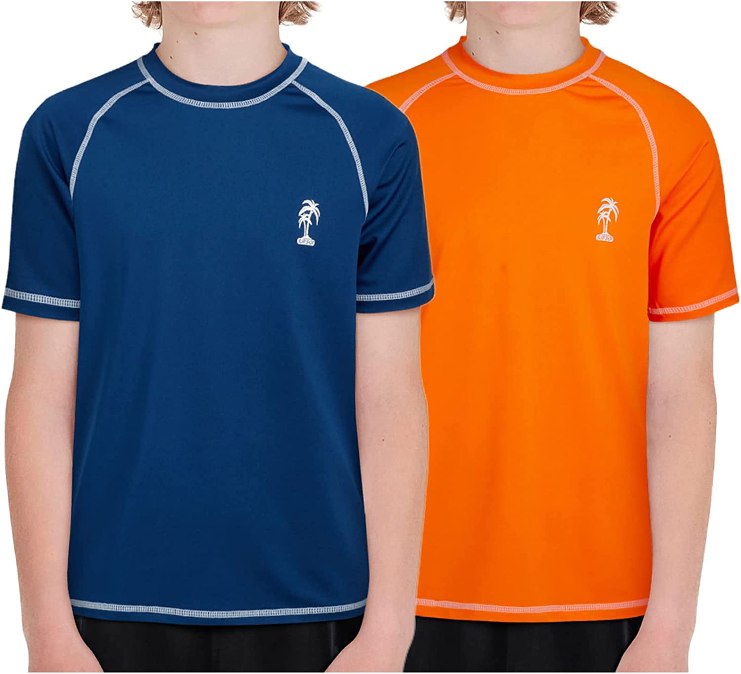 iXtreme Boys' Rash Guard – 2 Pack UPF 50+ Quick Dry Sun and Sand ...