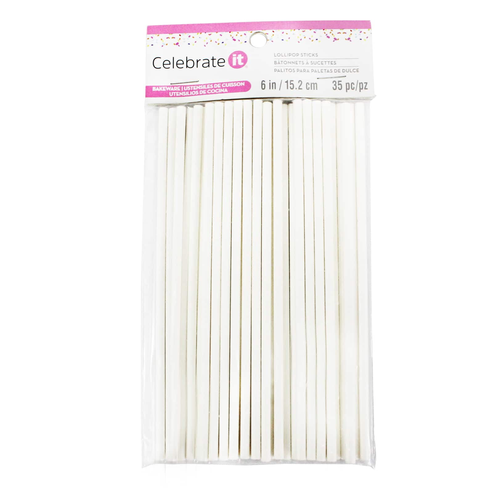 12 Packs: 35 ct. (420 total) 6" Lollipop Sticks by Celebrate It ...