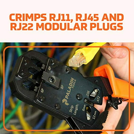 Paladin Tools PA1530R All-in-One Professional Data and Phone Crimper ...