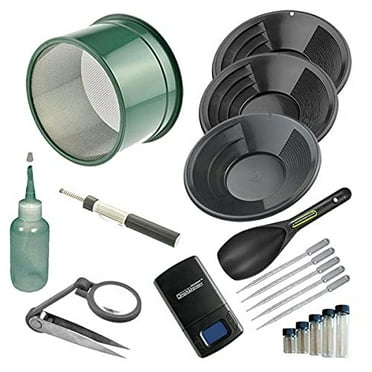 PJBL Mini Gold Classifier Screen, Blue Gold Pan Panning Kit & Gold ...
