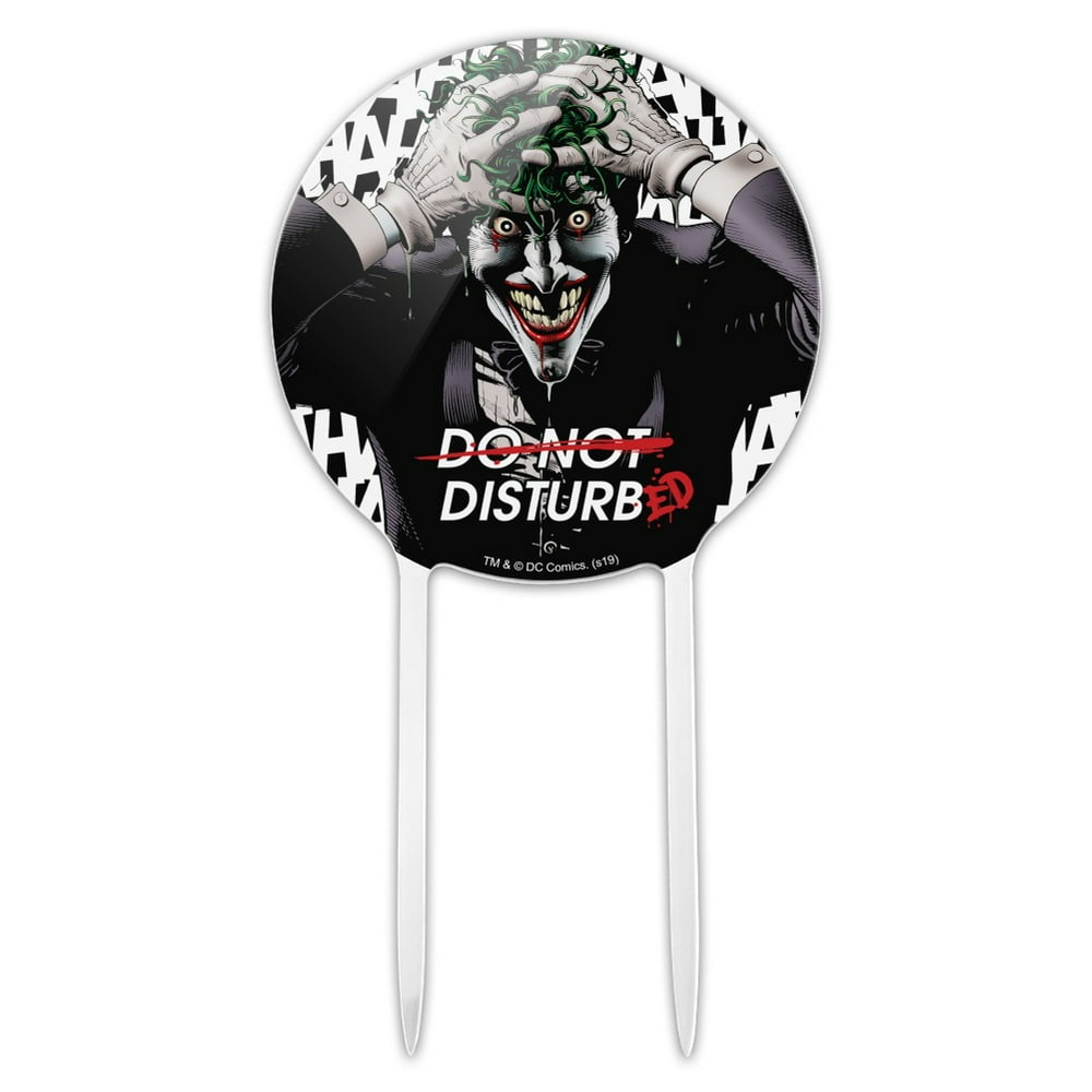 Acrylic Batman Disturbed Joker Cake Topper Party Decoration for Wedding ...