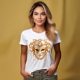 Carnival Mask Graphic T-Shirt Unisex 100 Cotton With Antique Gold Art ...