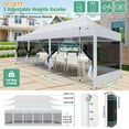 HOTEEL 10x30 Heavy Duty Canopy Tent, Pop up Gazebo with Netting ...