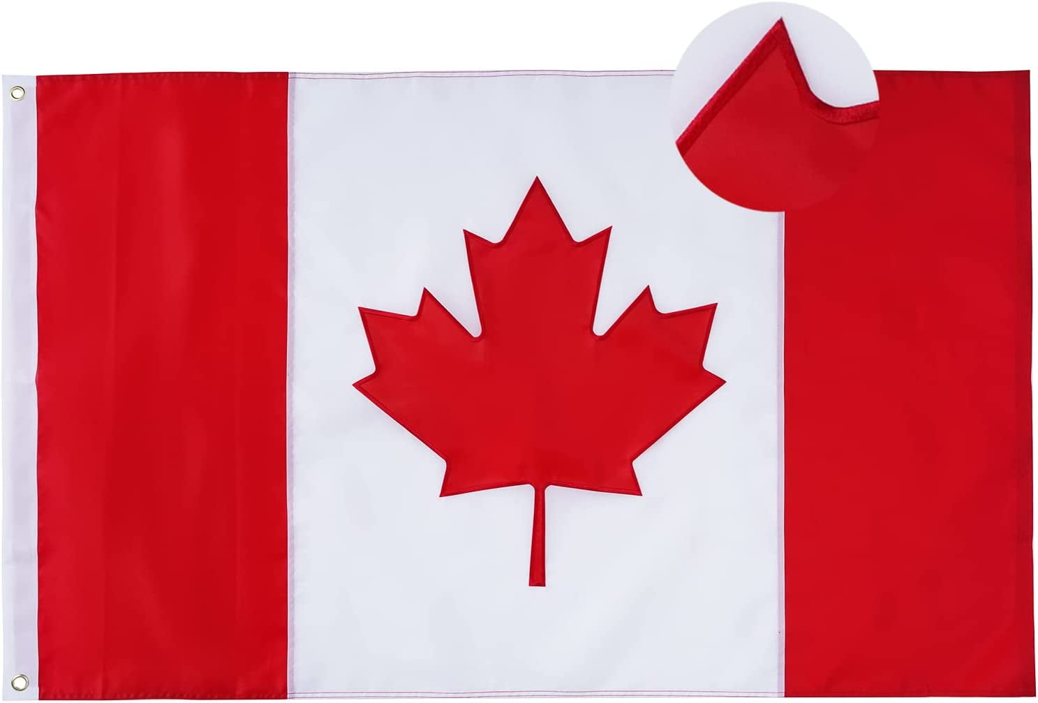 TOPFLAGS Canadian Flag Embroidered Canada National Flags 3x5 Foot Sewn ...