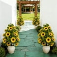 Realistic Sunflower Ground Insert Outdoor Garden Decoration Artificial ...