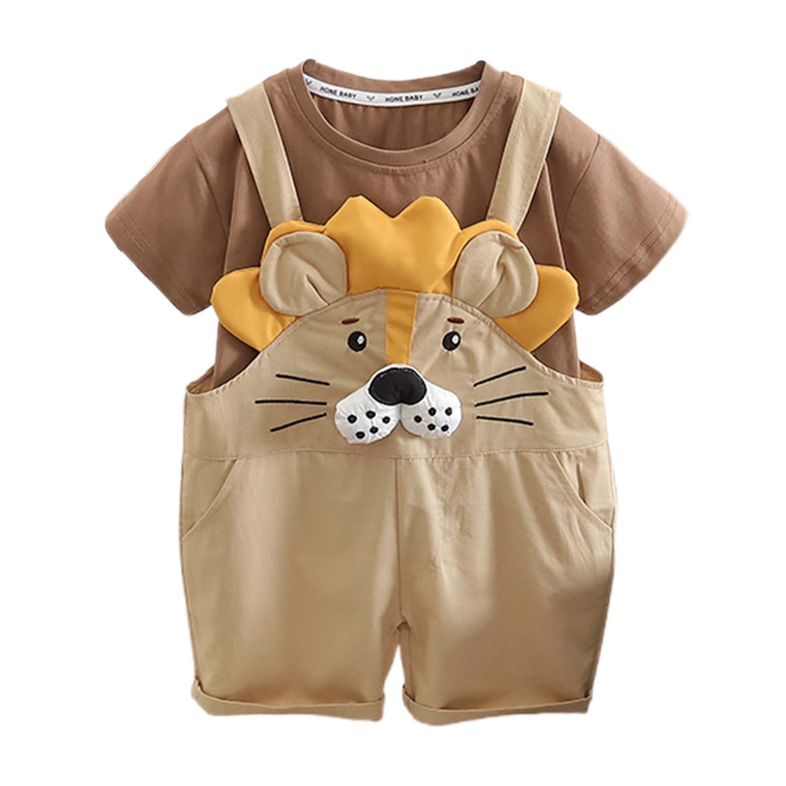 Click here for Hiiyo Toddler Boys Casual Outfits Cartoon Lion Sus... prices
