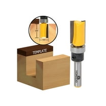 Yonico Flush Trim Router Bit Top & Bottom Bearing - 1-1/2"H X 1/2 ...
