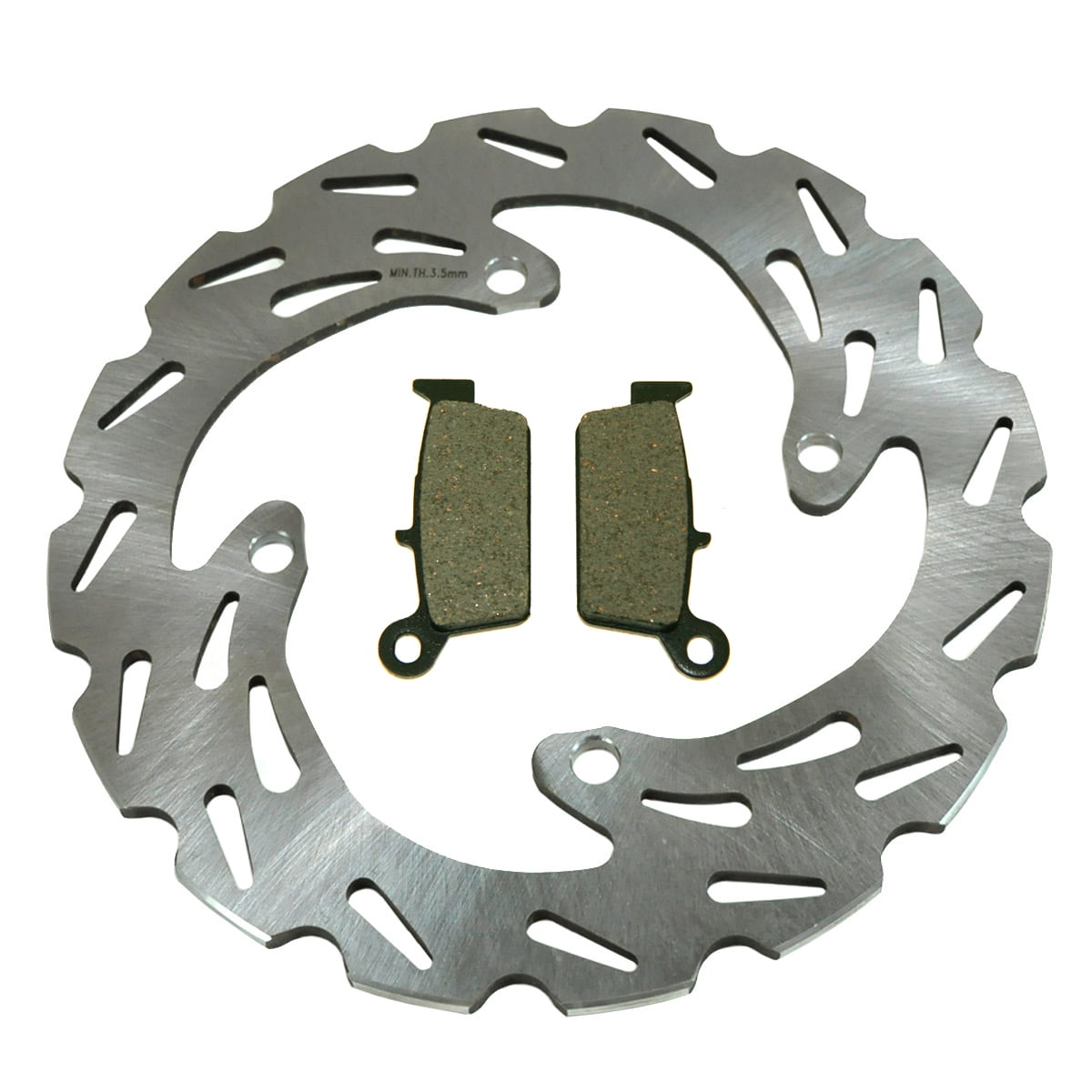 Rear Wave Disc Brake Rotor & Brake Pads for Kawasaki 2003-05 KX125 2003 ...