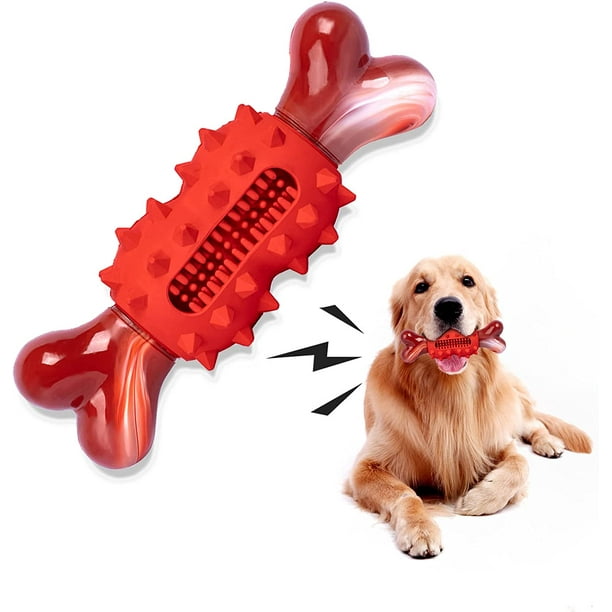 HTAIGUO dog chew toy for aggressive chewers, beef flavored dog bone toy ...