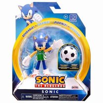 Sonic 4" w/ Soccer Ball, Bendable Limbs, Includes Soccer Accessory ...