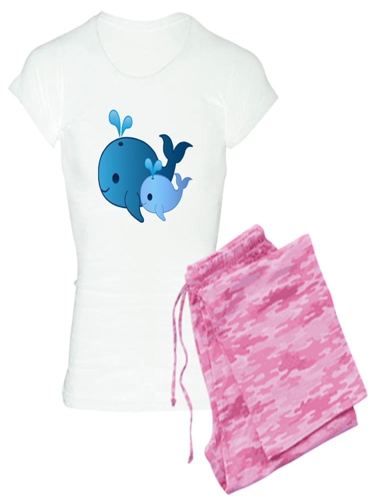 CafePress - Baby Whale Pajamas - Women's Light Pajamas - Walmart.com