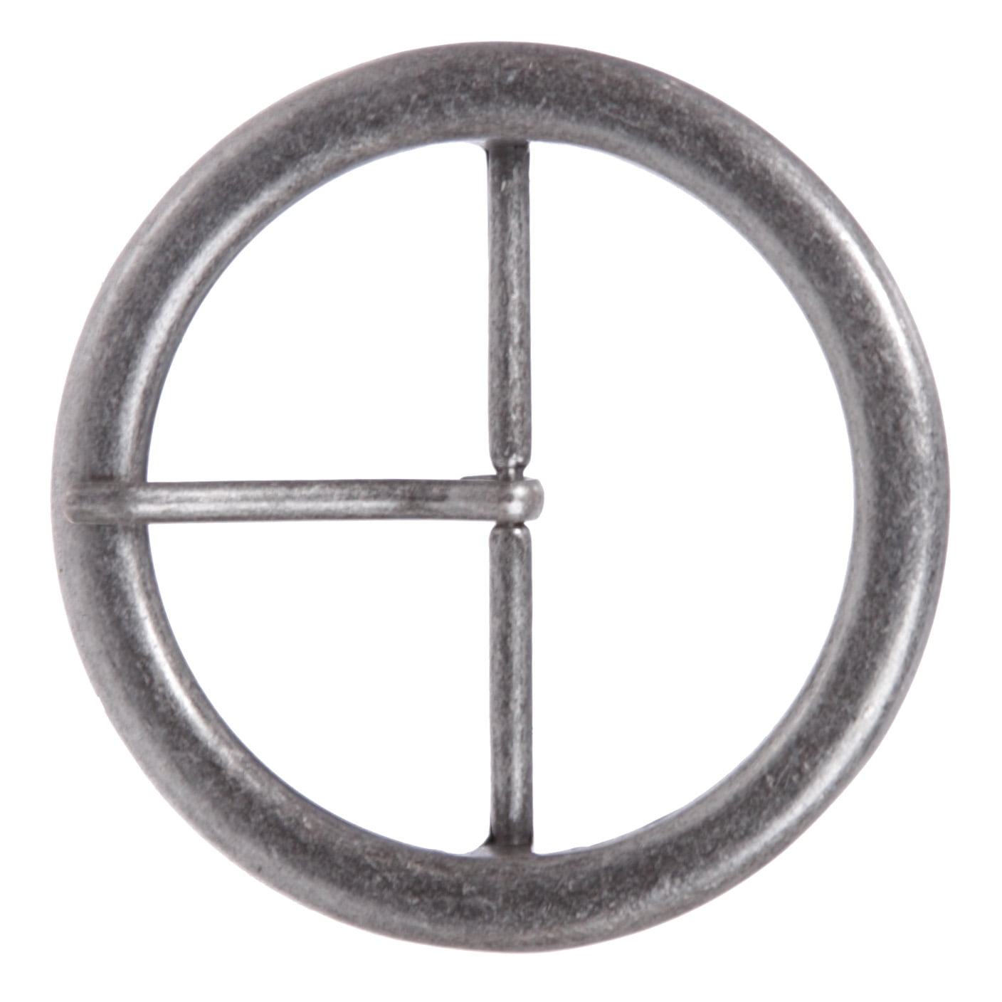 2 3/8" (60 mm) Single Prong Round Circle Center Bar Belt Buckle ...