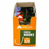 Ozark Trail 5/0 High Carbon Steel Circle Hooks for Catfish and Trout, 5 ...