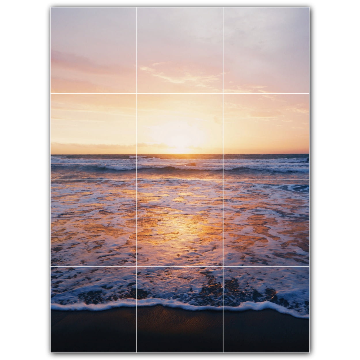 Picture-Tiles.com: Sunset Ceramic Tile Wall Mural WAL500985-34M. 18"W x ...