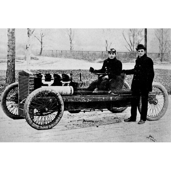 24x36 gallery poster, Henry Ford and Barney Oldfield with Old 999, 1902 ...