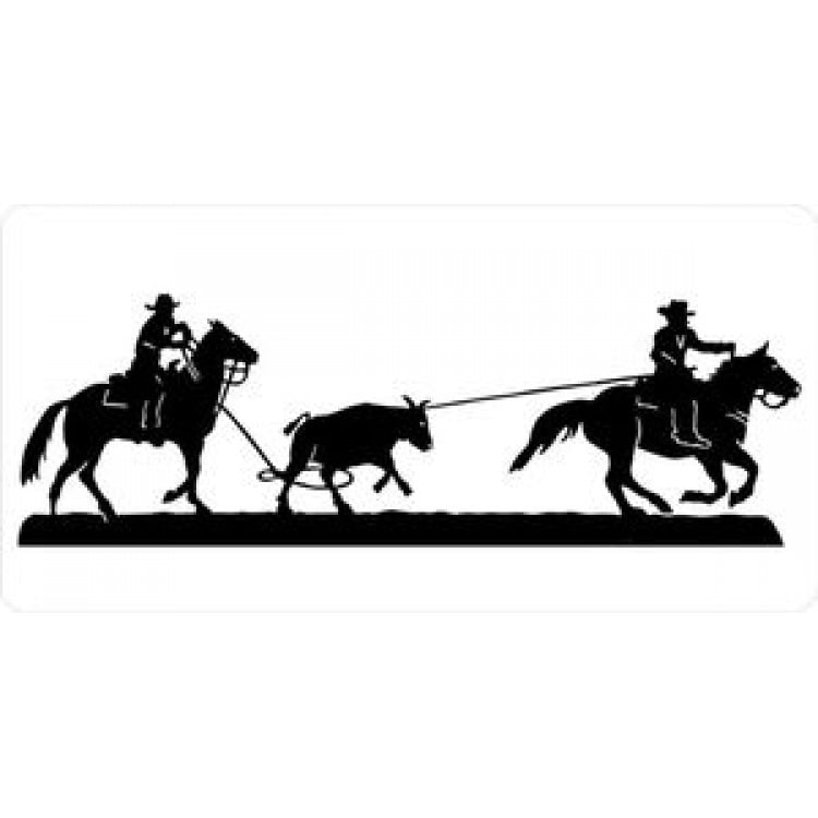 Click here for License Plates Online Team Ropers Black And White... prices