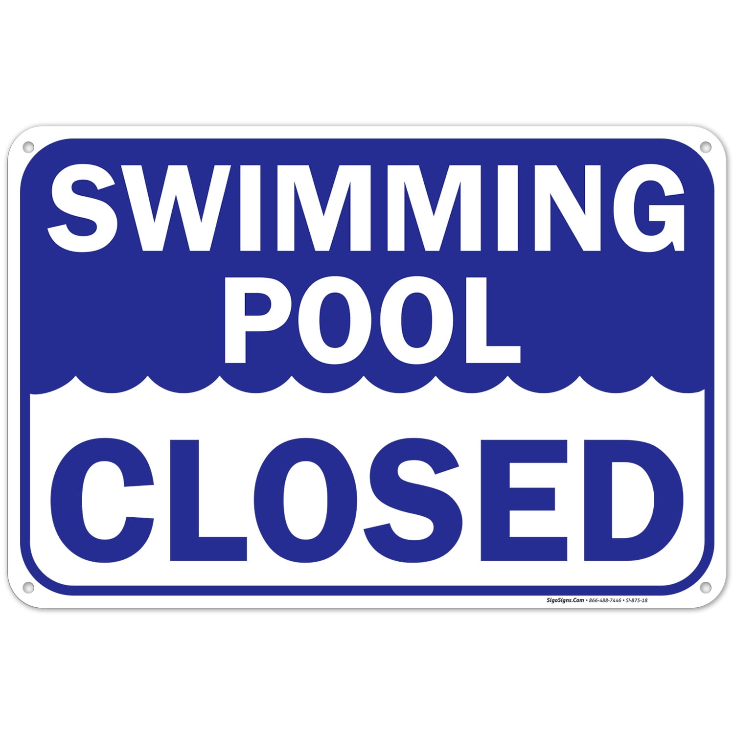 Swimming Pool Closed Sign, - Walmart.com
