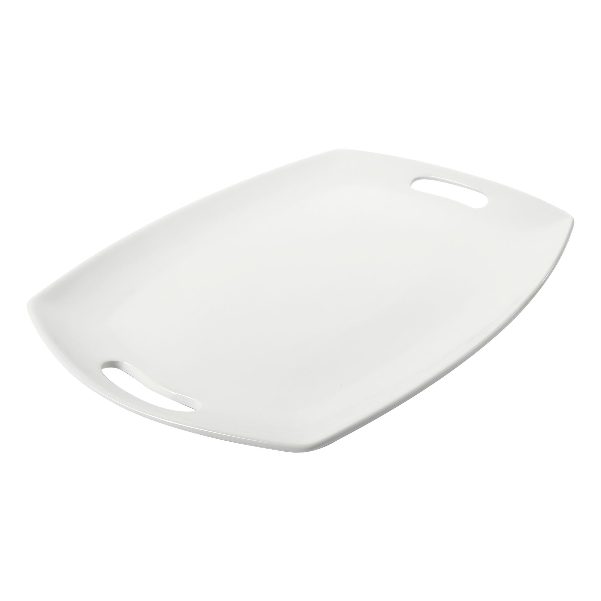 Our Table Simply White 14.5 Inch Rectangular Porcelain Serving Platter ...