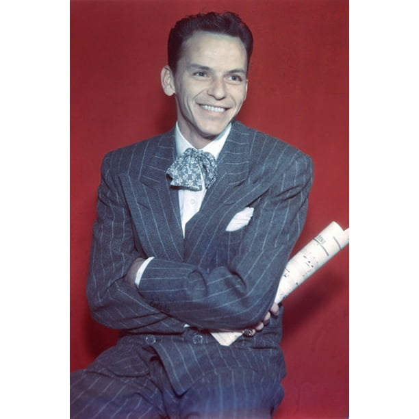 Frank Sinatra Color Smiling in Suit 50's 24x36 Poster - Walmart.com ...