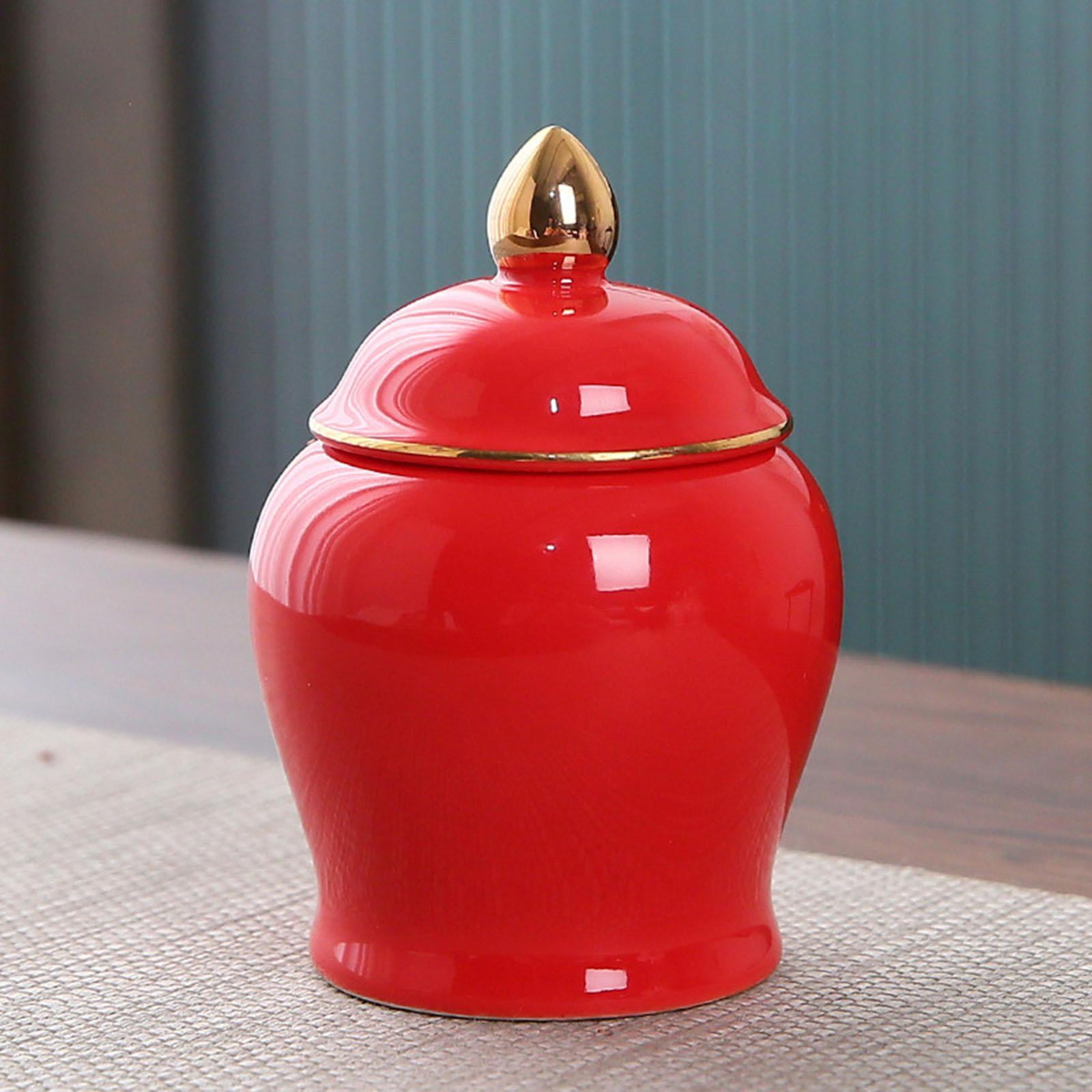 Red Ceramic Canister Set