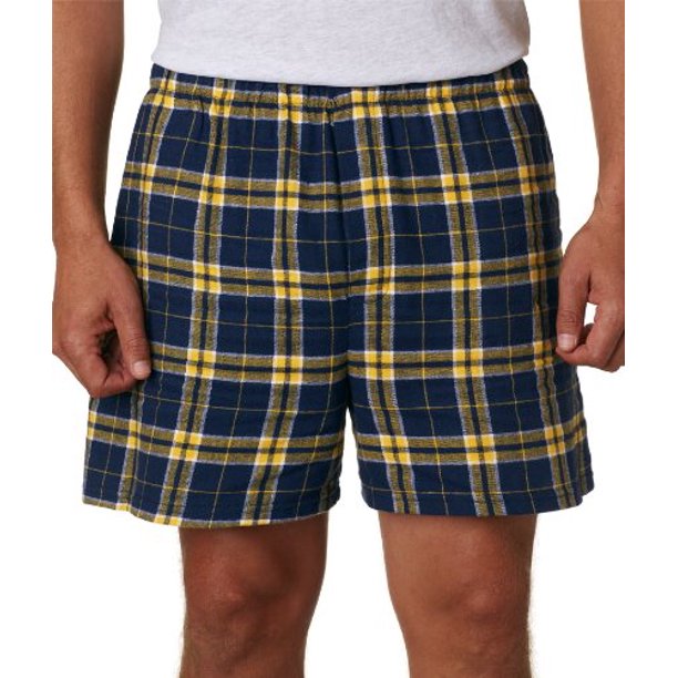 Boxercraft - F48 Adult Classic Flannel Boxers (Navy_Gold) (S) - Walmart ...
