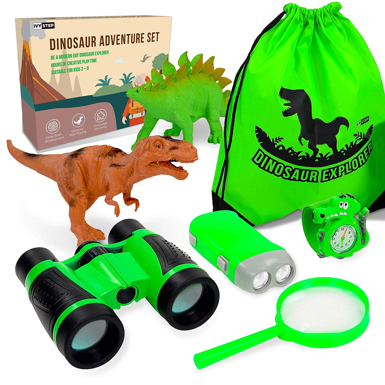 Ivy Step Outdoor Dinosaur Explorer Kit for Boys and Girls Ages 3-8 ...