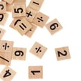 Number and Symbol Set Wooden Tiles 100 Piece for Math Teaching ...