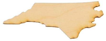North Carolina State Wood Cutout (Medium 12" x 5.5" Sold Individually ...