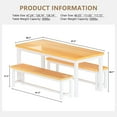 Recaceik 3 Piece Small Kitchen Style Wood Dining Set, Suitable for ...