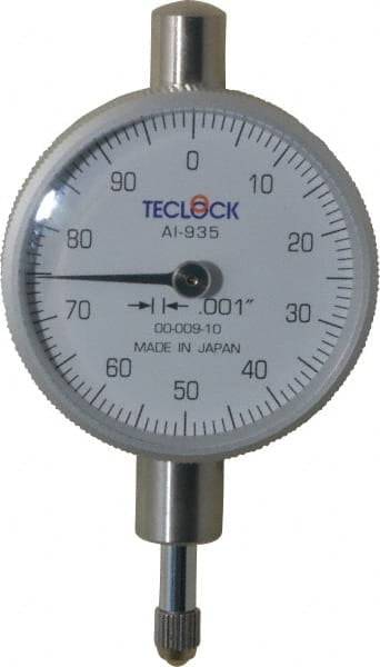 Teclock 1/4" Range, 0-100 Dial Reading, 0.001" Graduation Dial Drop Indicator - Walmart.com