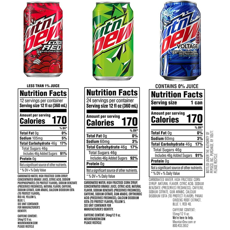 Mountain Dew Can Label