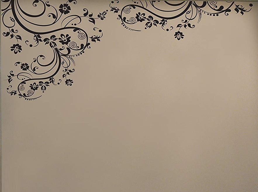 Wall Scroll : Wall Decal ~ Two Sections 21" x 21" and 12" x 40" Black ...