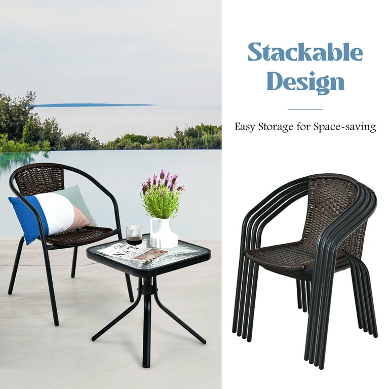 Marko outdoor outlet stacking textoline chair