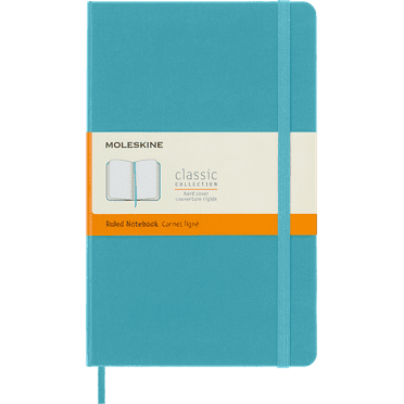 Moleskine Classic Notebook, Hard Cover, Large (5" x 8.25"), Plain, Blue ...