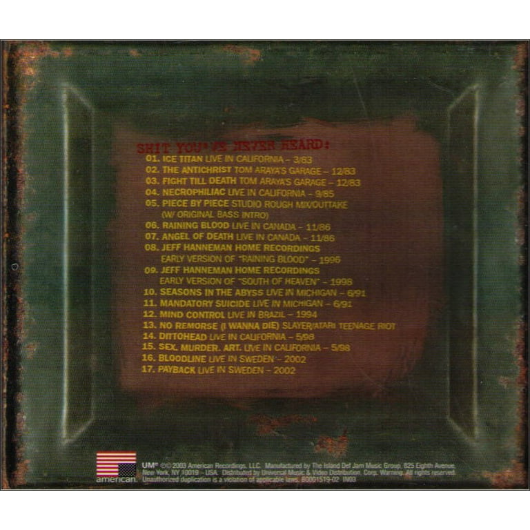 Slayer Soundtrack To The Apocalypse