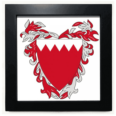 Manama Bahrain National Emblem Black Square Frame Picture Wall Tabletop ...