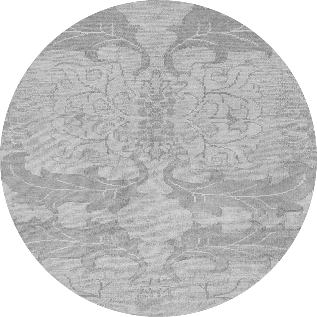 Ahgly Company Indoor Round Abstract Gray Modern Area Rugs, 8' Round ...