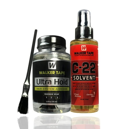Ultra Hold Hair System Adhesive 3.4oz & 4oz C22 Citrus Solvent Wig Glue ...