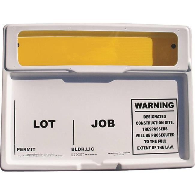 DHR Industries 6582423 Permit Box Unit with Window & Lock - White No ...