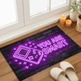 Art Gaming Icons Door Mat 18x30 Inch Multi Panel Neon Letter Yellow You ...
