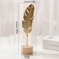 FUYPSE 2026 New Arrivals Desktop Ornament Leaf Decor Metal Golden Leaf ...