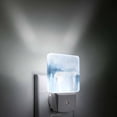 Abstract Ombre Blue White Plug-in LED Night Lights Oil Painting Art ...